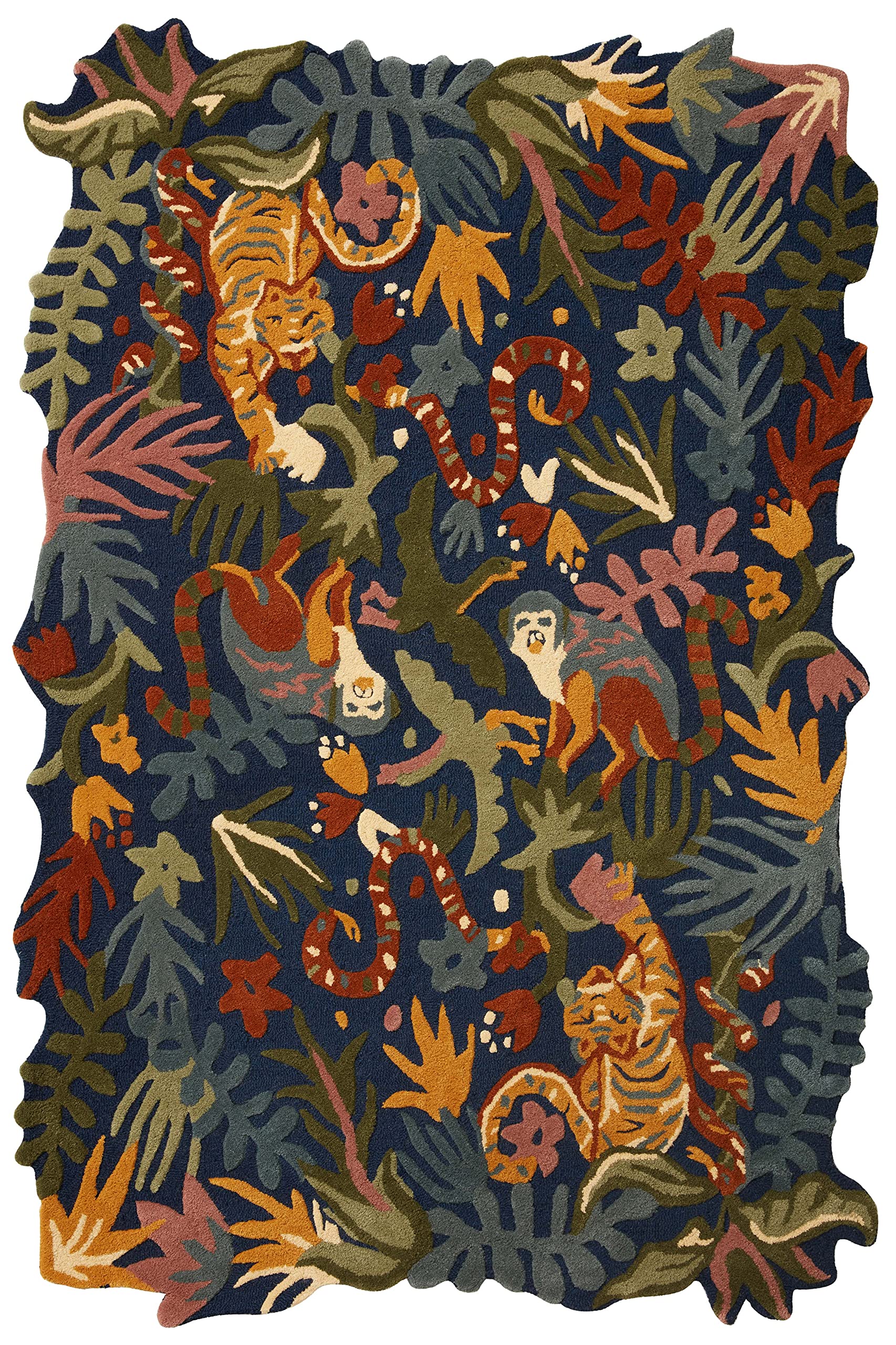 Justina Blakeney x Loloi Optimism Collection OPT-01 Navy / Multi 2'-6" x 7'-6" Runner Rug