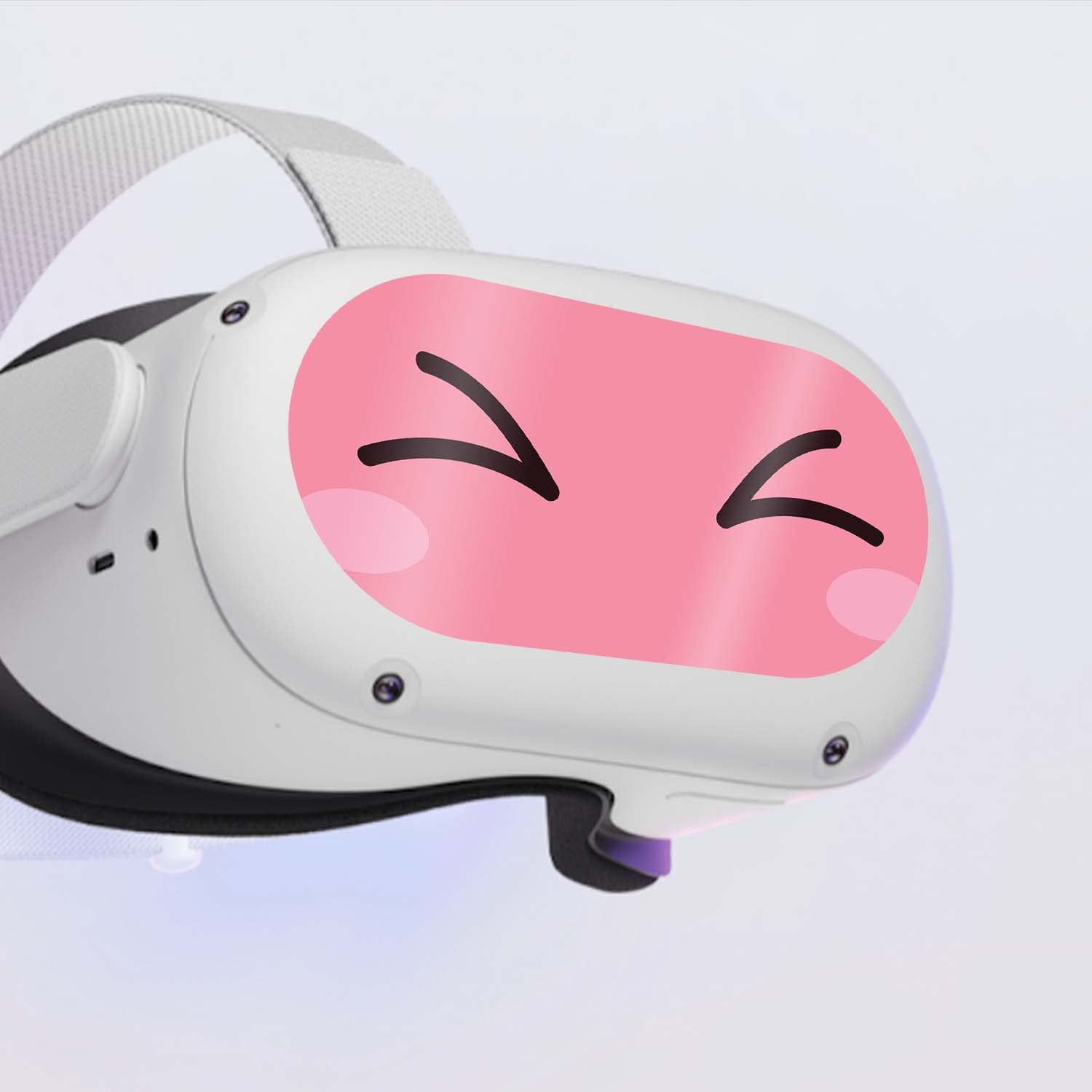 KCD VR Headset Controller Decal Sticker - Front Eyes Skin - Pink Squint