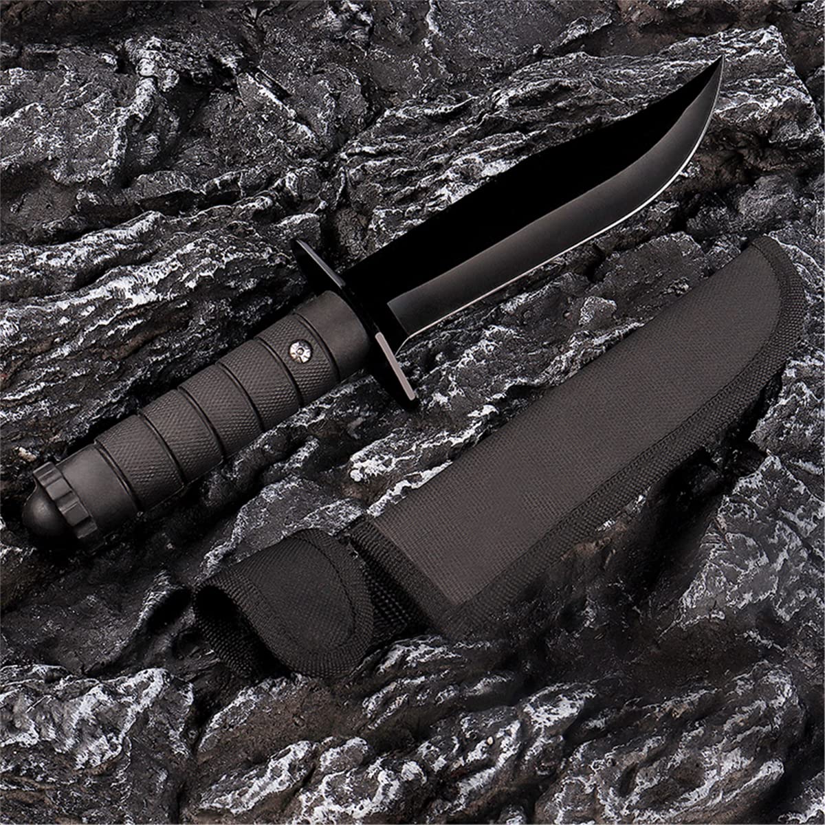 Link Knife Fixed Blade Knife with wood Handle+sheath for Outdoor ,fishing