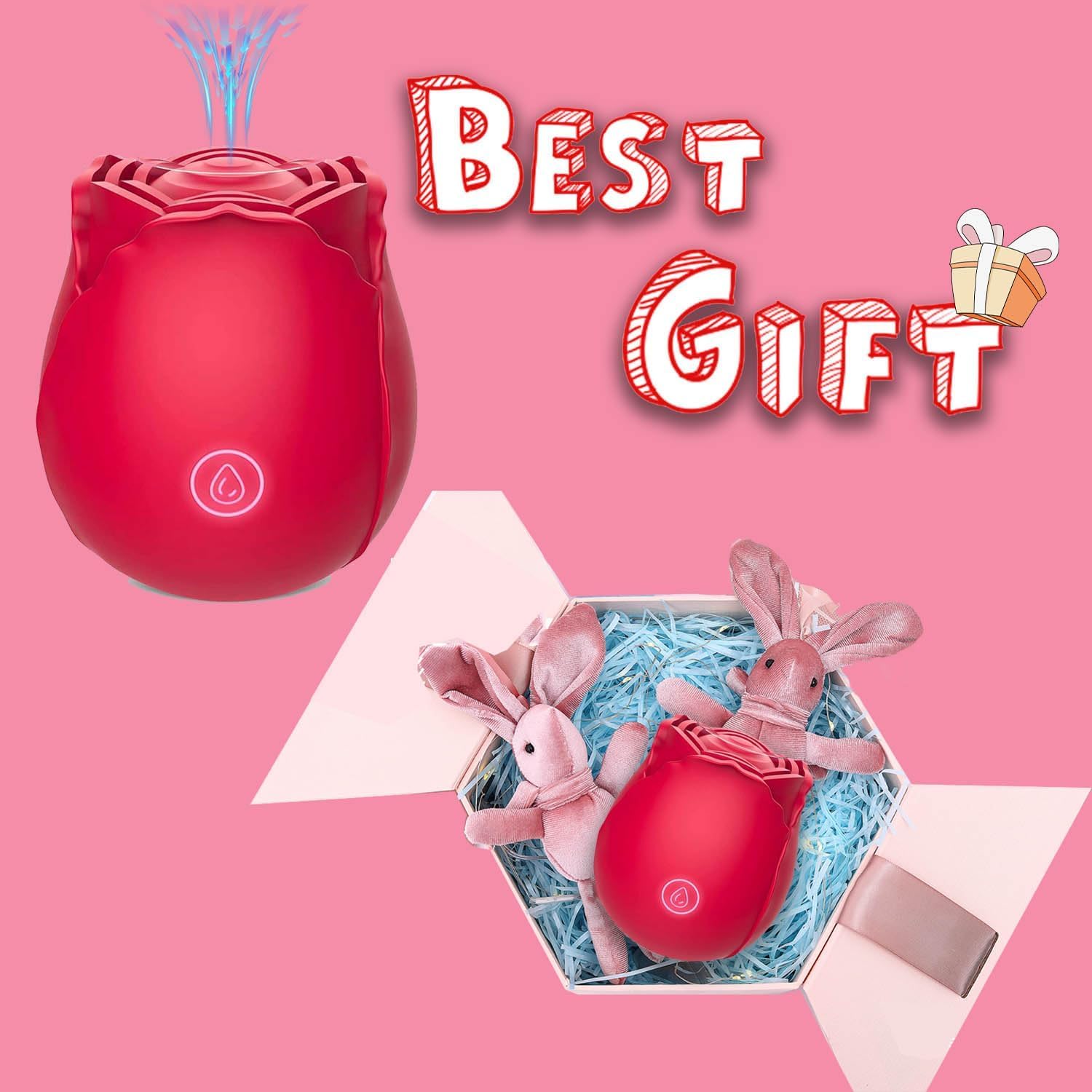 Happy Meeting Rose Sucking Vibrator Rechargeable Sex Toy