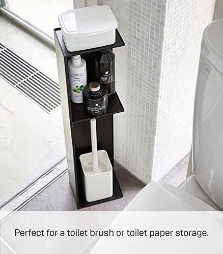 Yamazaki Home Organizer Steel | Toilet Paper Stocker, One Size, Black