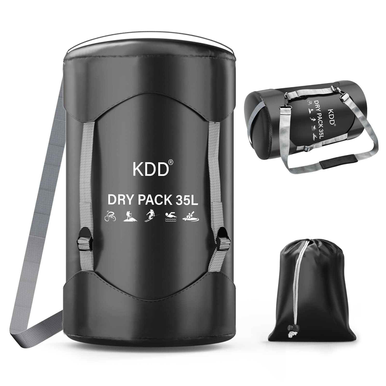KDD Dry Bag Waterproof - 35L Ultra Lightweight Waterproof Backpack Floating Dry Bag - Roll Top Keeps Gear Dry for Kayaking, Boating, Hiking, Camping, Climbing, Travel, Beach