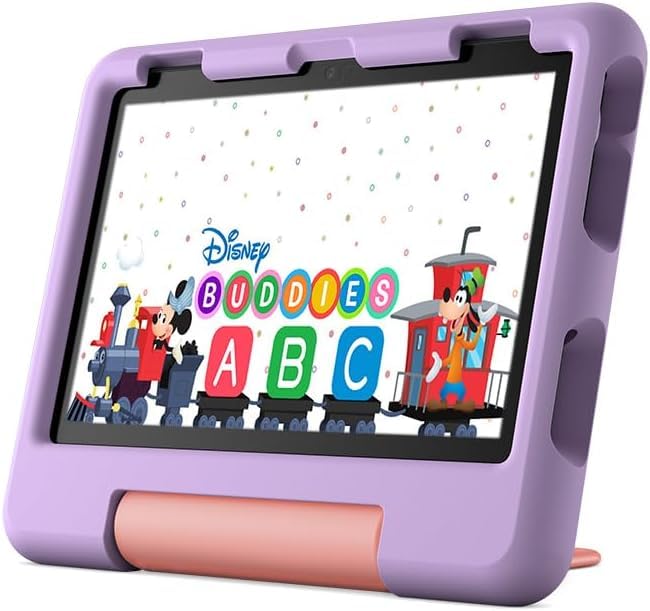 Kids Tablet Bundle: Includes Amazon Fire HD 8 Kids tablet | 64 GB | Purple & Made for Amazon, Kids Bluetooth Headset Ages (3-7) | Purple
