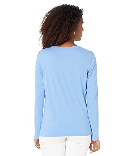 Life is Good Women's Ancient Sun Long Sleeve Crusher™ Vee Cornflower Blue LG (US 12-14)