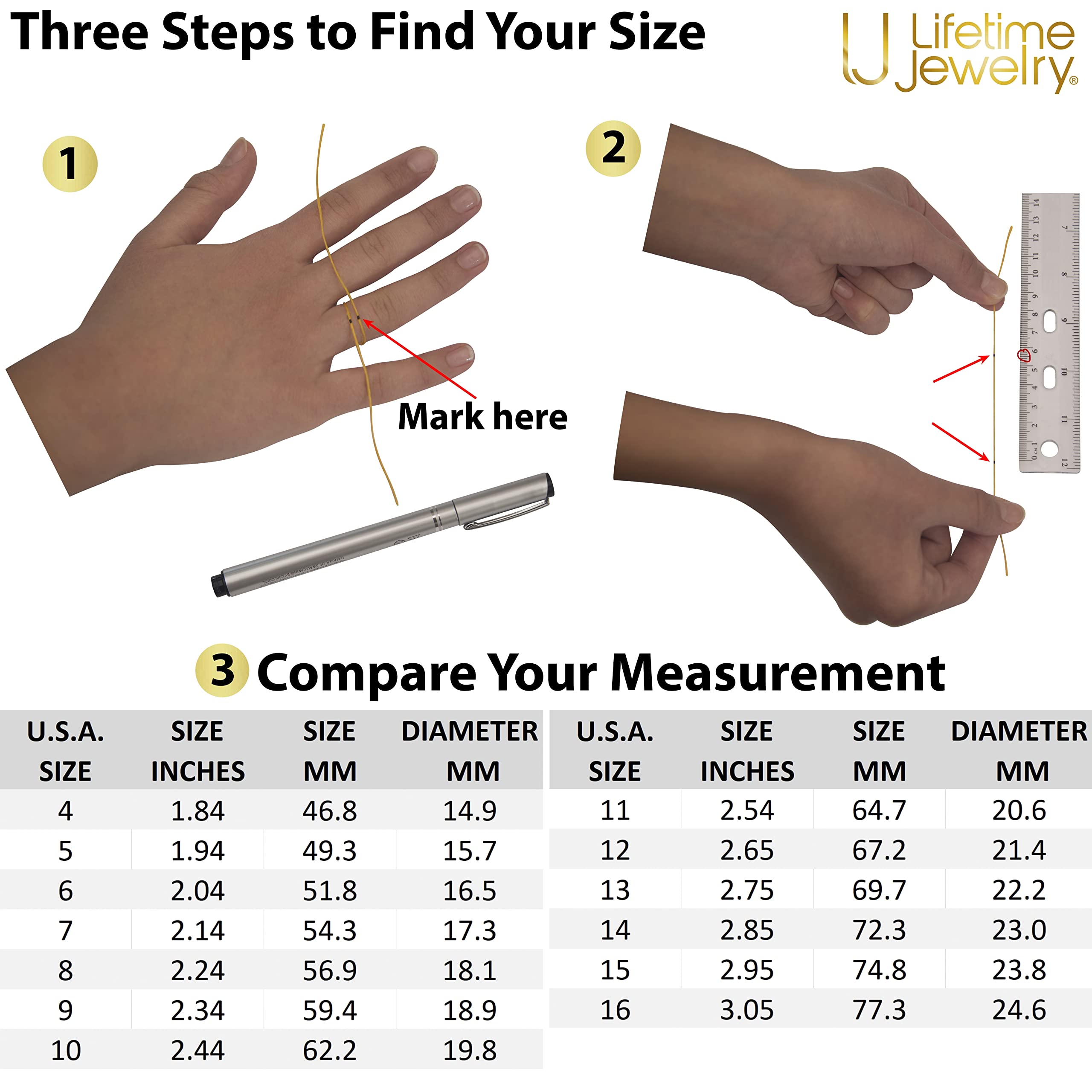 LIFETIME JEWELRY Cubic Zirconia 2-Piece Wedding Ring for Women 24k Gold Plated (4)