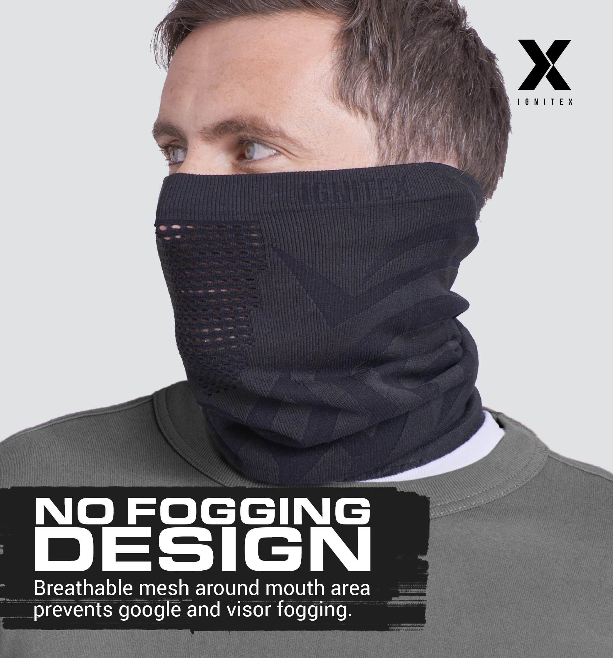 IGNITEX Ski Neck Gaiter, Winter Gaiter/Snowboarding Neck Warmer Gaiter, Breathable Ski Gator