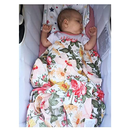 Karitree 2pcs Muslin Swaddle Blankets - Neutral Receiving Blankets - Bamboo and Organic Cotton Baby Blankets for Boy or Girl