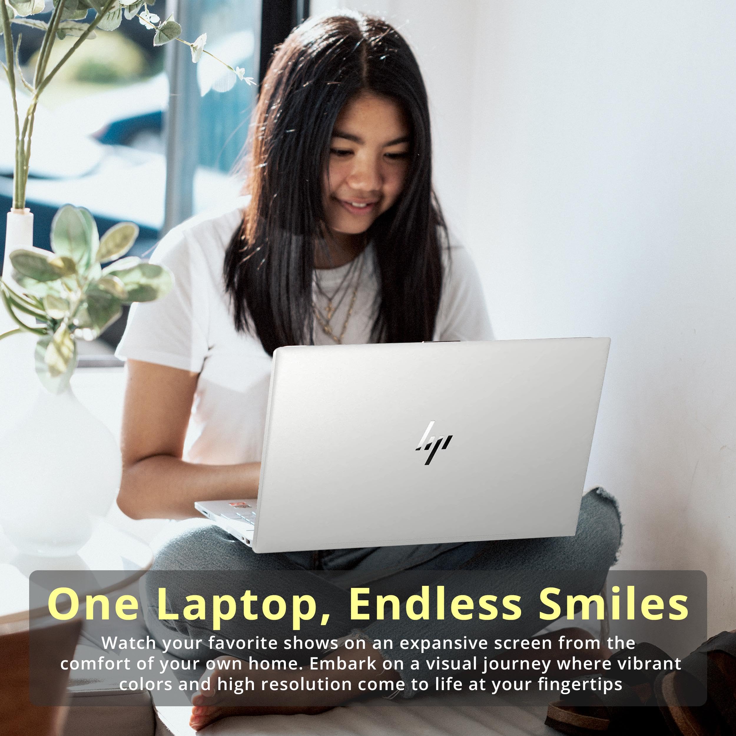 HP Envy 17.3β FHD (1920 x 1080) Laptop, Intel Core i7-1260P, 16GB RAM, 1TB PCIe SSD, Band & Olufsen Audio, HD Webcam, Wi-Fi 6E, Bluetooth, Silver, Windows 11 Pro, 32GB Hotface USB Card (Renewed)