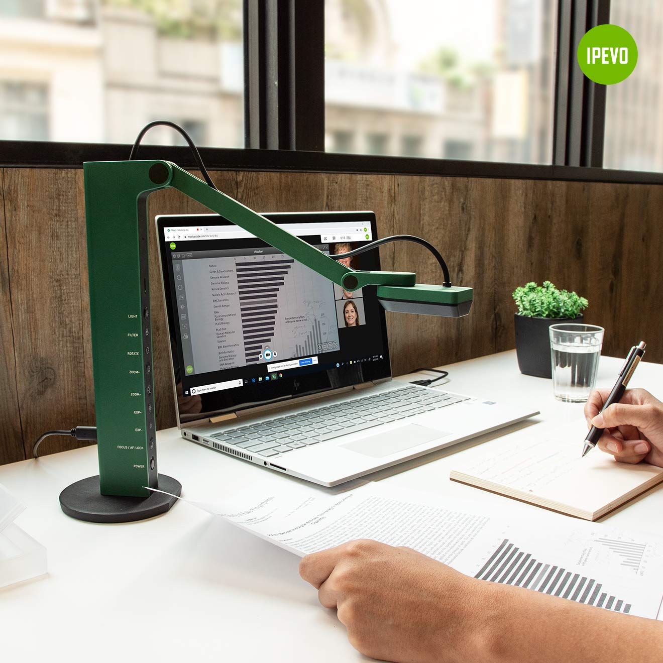 IPEVO VZ-R HDMI/USB Dual Mode 8MP Visual Communication Tool for Real-time Projection, Remote Work, Distance Learning, Web conferencing, Video Recording, Live Demos — Works with and Without a Computer