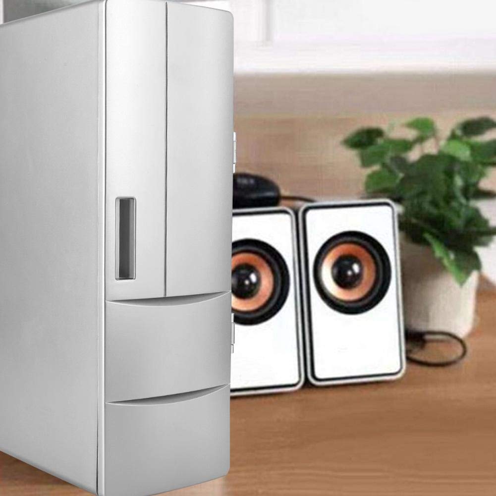 hong Versatile Insulation Mini Fridge Freezer, USB Frideg Small Fridge Freezer, for Home Car Boat or
