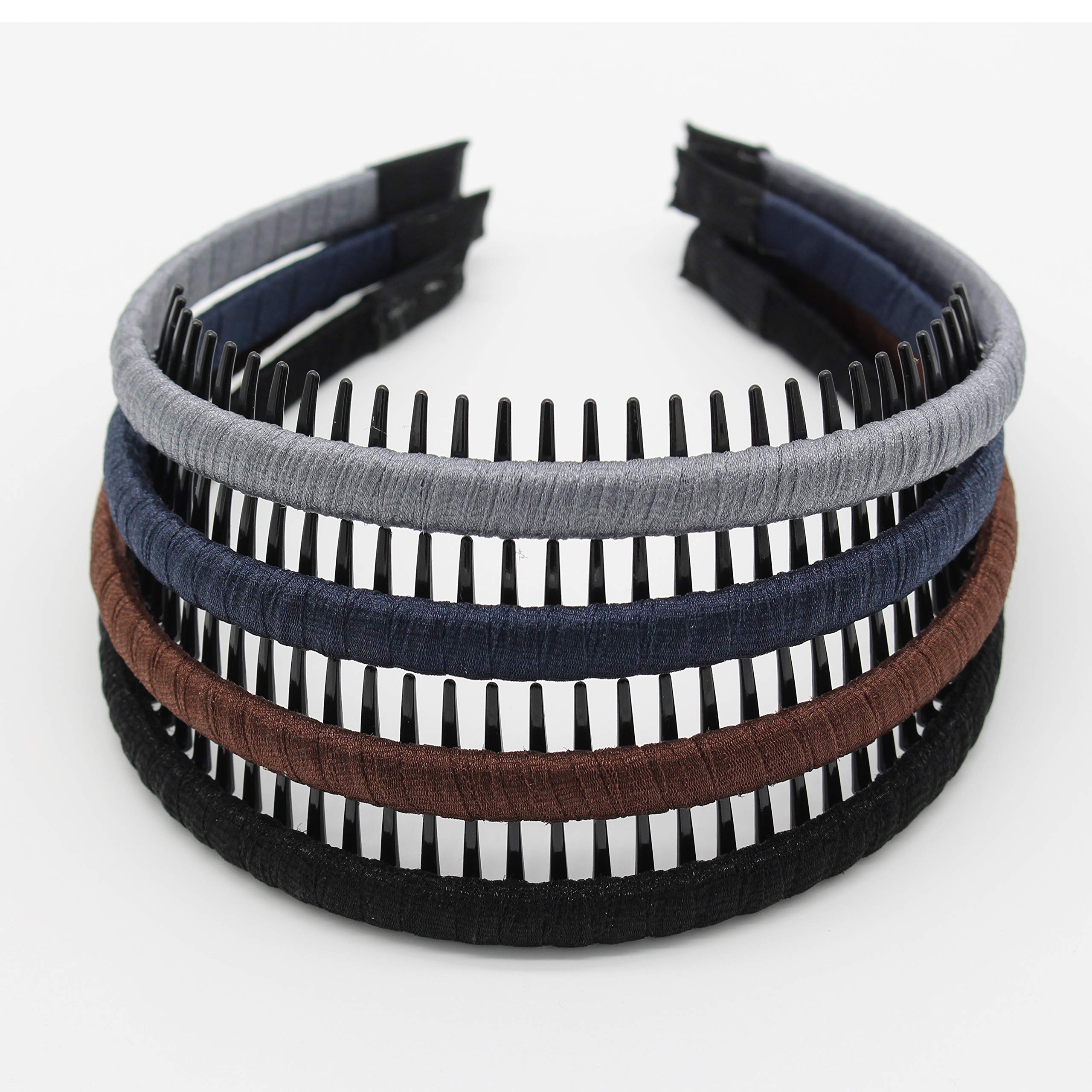 JOBAND Fashion hair Accessories Hair band headbands for women/Girls Non-slip hairband Comfy Hair Hoop Resin teeth Comb (4 Colors)