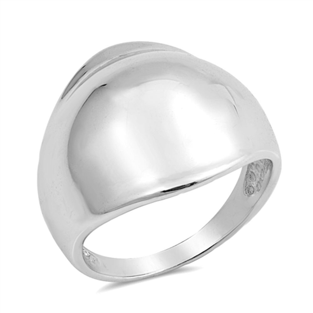 High Polish Wide Domed Wholesale Ring New .925 Sterling Silver Band Size 9