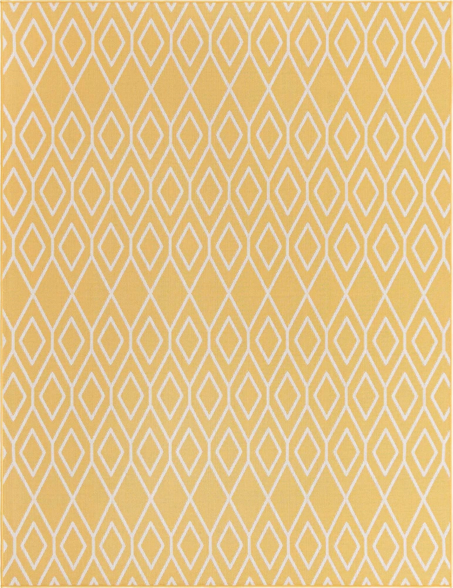 Jill Zarin Outdoor Collection Area Rug - Turks and Caicos (7' 10" x 10' Rectangle Yellow Ivory/Ivory)