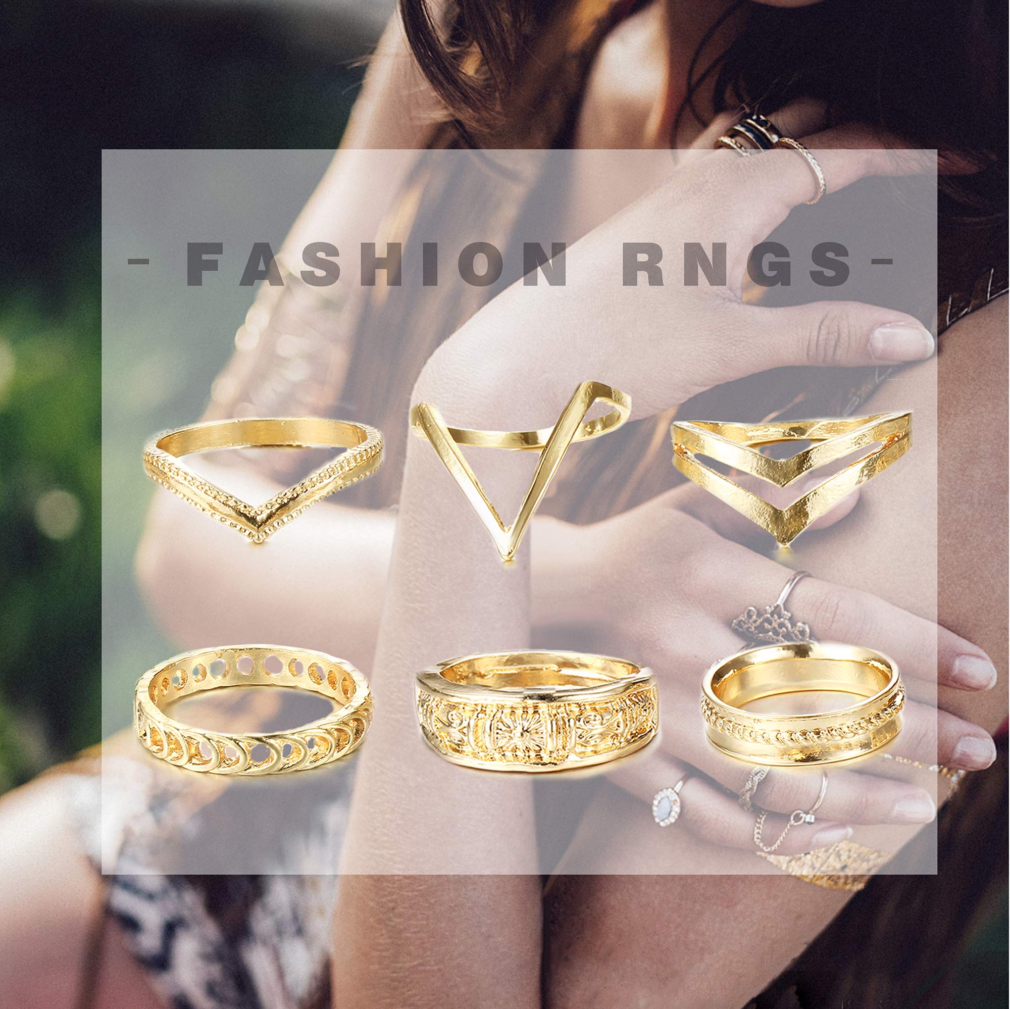 Jstyle 112Pcs Simple Knuckle Midi Ring Sets Vintage Bohemian Hollow Silver&Gold Finger Stackable Rings for Women Rings Jewelry Gifts