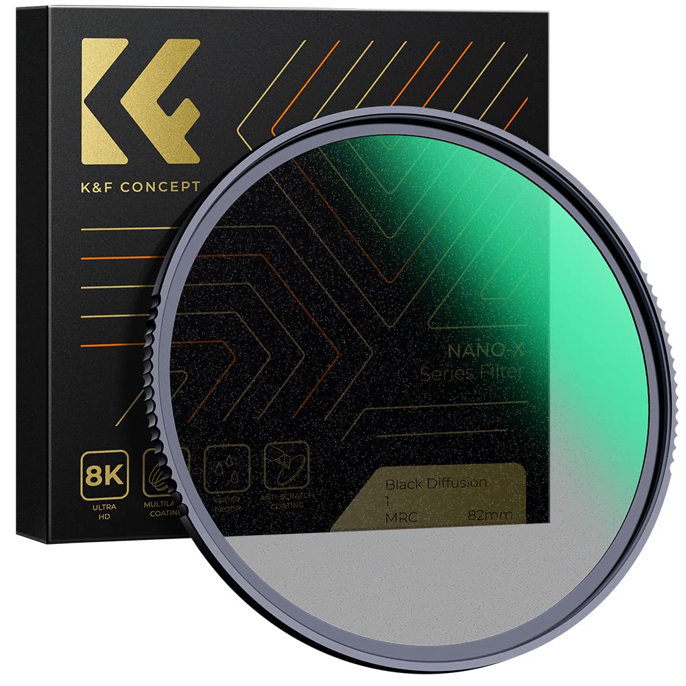 K&F Concept 52mm Black Diffusion 1 Filter Mist Cinematic Effects Lens Filter with 28 Multi-Layer Coated, Waterproof/Scratch Resistant Dream Effect Filter for Camera Lens (Nano-X Series)