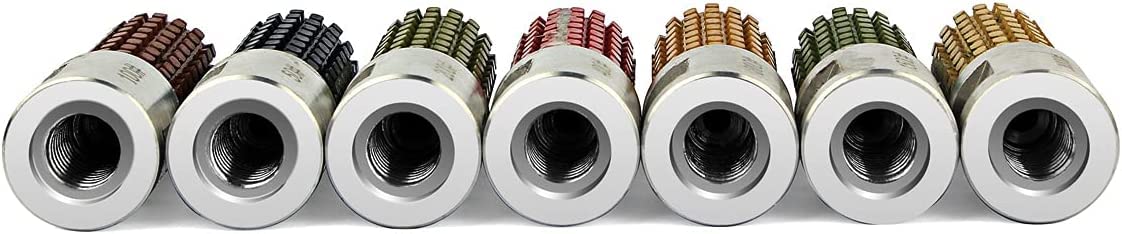 YDROWN 7Set 1” Wet Diamond Polishing Drum Wheels 5/8"-11 Thread for Granite Marble Concrete undermount Sink countertop