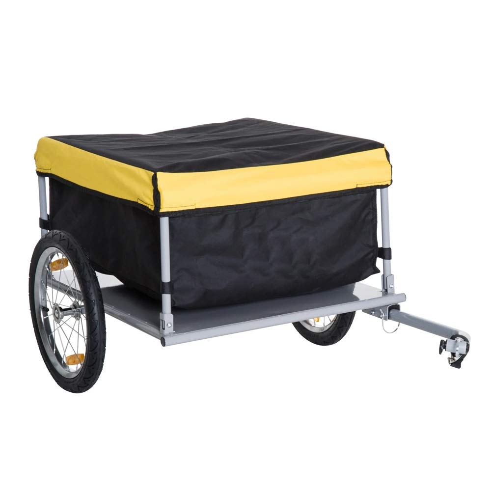 Hype Elite Two-Wheel Bicycle Cargo Trailer- Yellow/Black