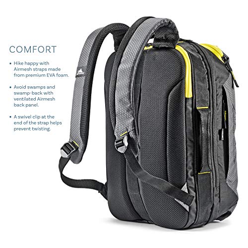 High Sierra Dells Canyon TSA Friendly Backpack Mercury/Black/Glow
