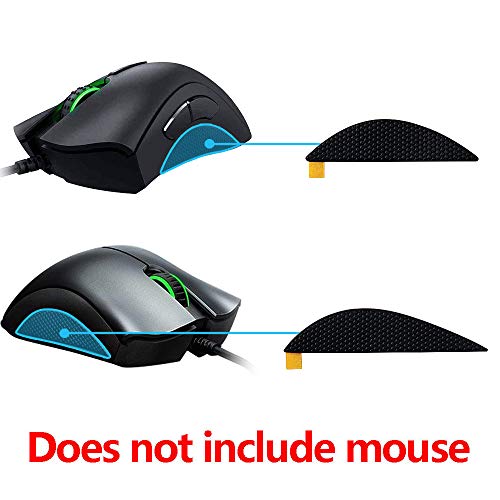 HUYUN USB Mouse Cable Mice Line & feet Replacement for Razer DeathAdder Elite Chroma Multi-Color Gaming Mouse (Grip Tape+feet)