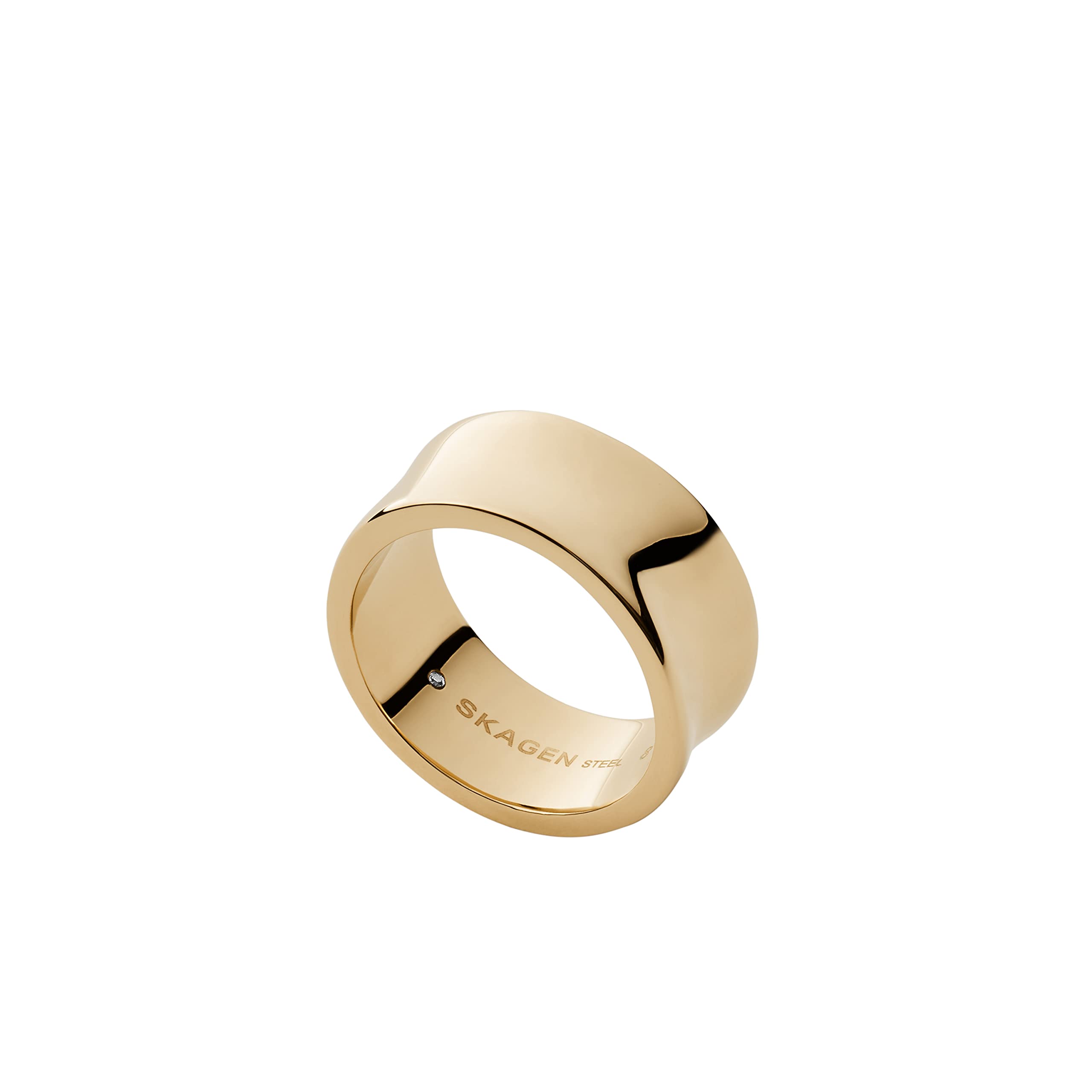 Kariana Gold-Tone Stainless Steel Band Ring (Model: SKJ1519710 Size 5.5)