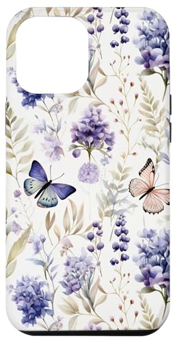 iPhone 14 Pro Max Case Flower Printed Butterfly Cover Protective Cover Phone Case