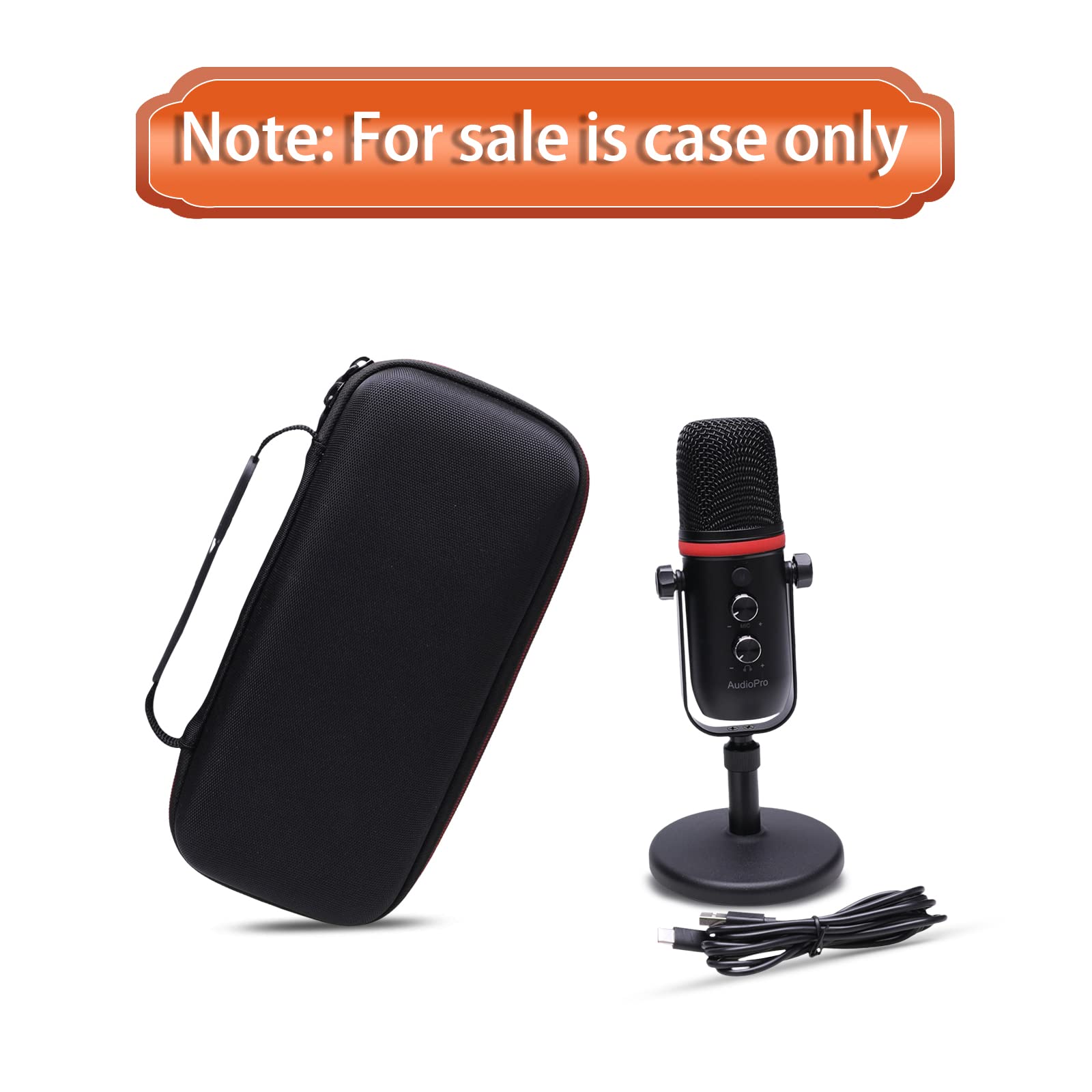 LTGEM Hard Case for ZealSound USB Microphone(Inside: 9.3"x3.5"x3.6"), Case Only