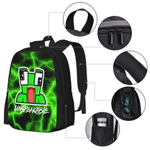 UZIAH Game 3D Printed Cartoon Backpack Teens 17 Inch Boys and Girls School Bookbag Travel Laptop Bag