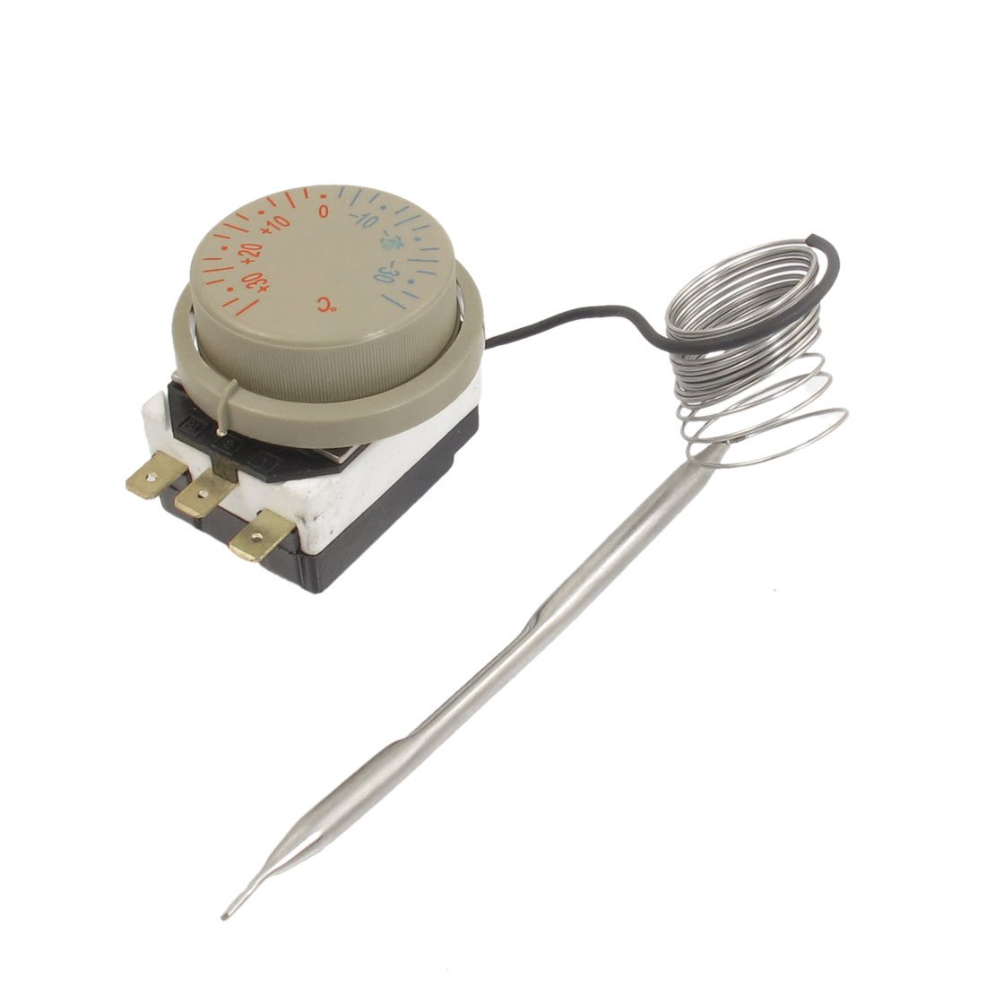 IIVVERR 1NC 1NO AC 250/380V 16A -30-30C Temperature Control Switch Capillary Thermostat (1NC 1NO AC 250 / 380V 16A -30-30C Interruptor de control de la temperatura del termostato capilar
