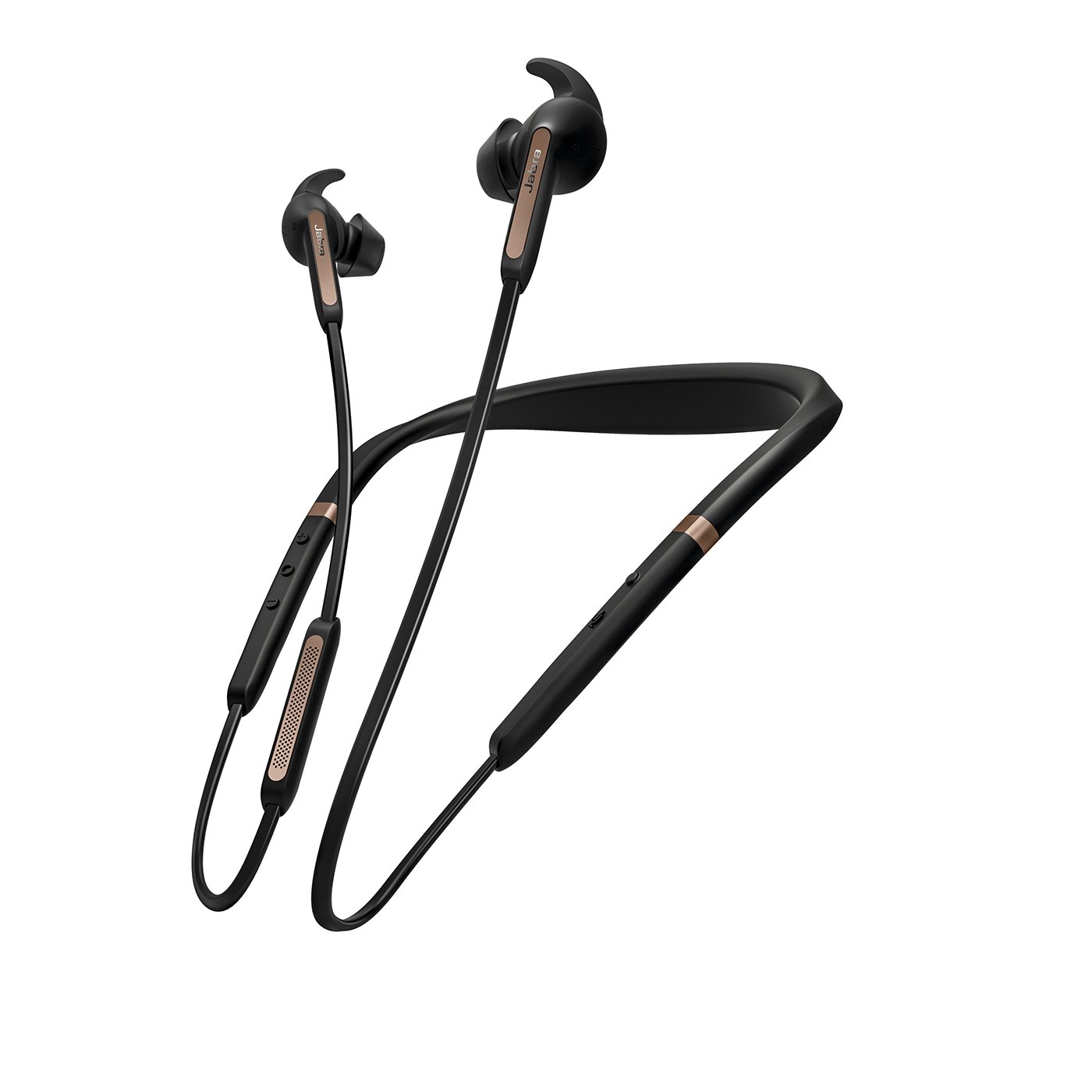 Jabra Elite 65e Copper Black Neckband Headphones (Renewed)