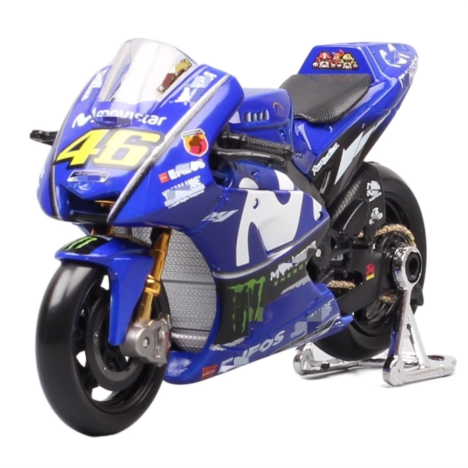 NJCORE for Yamaha YZR-M1 2018#25 Rider Maverick Vinales 1/18 Scale Motorcycle Racing Model and Toy Car GP Bike Model Toys (Color : #46)