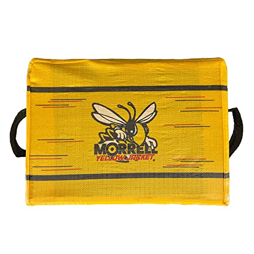 Morrell Targets 144 Yellow Jacket Kinetic 1.0 65 Pound Portable Field Point Archery Bag Target w/ 2 Shooting Sides, 10 Bullseyes, and Handles, Yellow