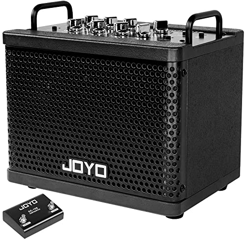 JOYO Digital Guitar Amplifier 15W Rechargeable Bluetooth Practice Amp Electric & Acoustic Guitar Combo with 9 Amp Models 6 Digital Effects (DC-15S)
