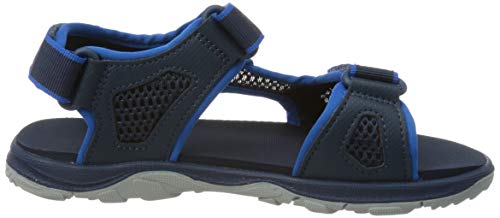 Jack Wolfskin Taraco Beach Sandal Hiking Boot, Blue/Orange, 3 US Unisex Big Kid