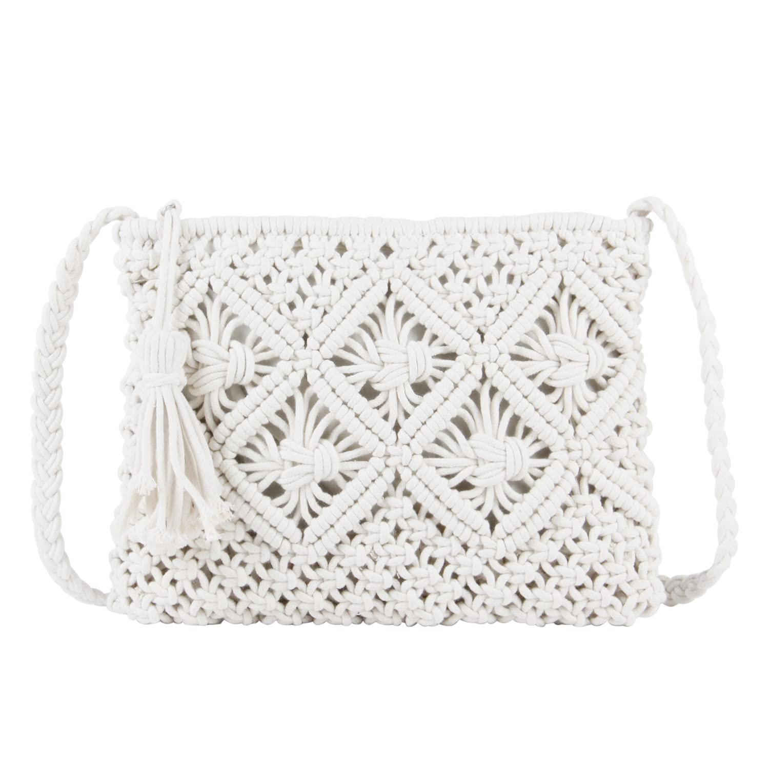 LUI SUI Womenโs Handwoven Crossbody Purse Summer Beach Clutch Purses Woven Handmade Shoulder Handbag