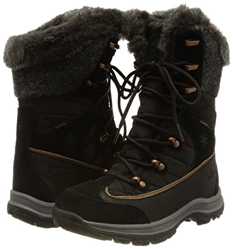 Jack Wolfskin Women's Aspen Texapore High W Hiking Boot, Black/Dark Grey, 6.5