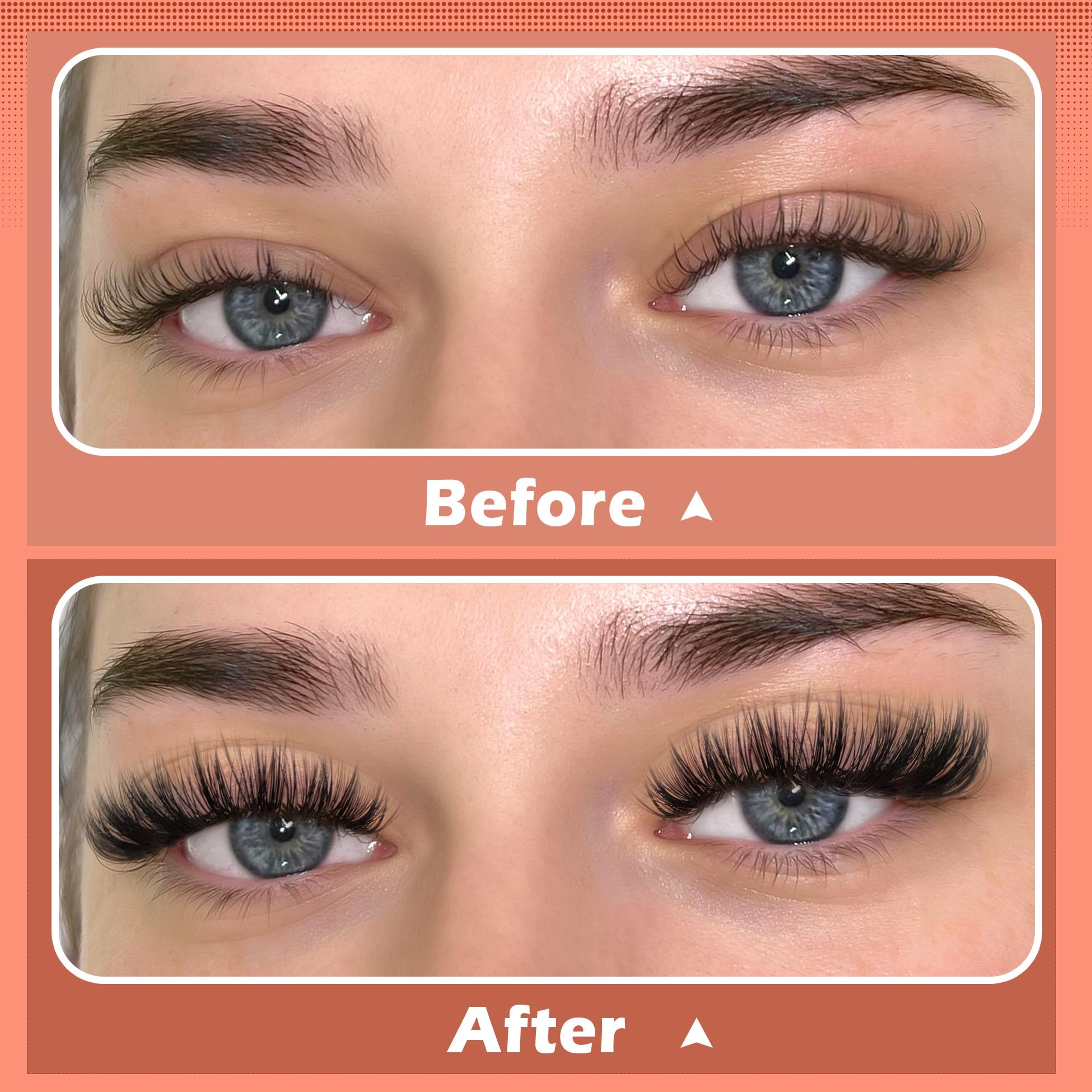 Lash Clusters Wispy DIY Eyelash Extension Individual Lashes 7-15MM D Curl Fluffy Cat Eye Lash Clusters Extension 9 Pairs 72Pcs Self Application at Home by JIMIRE