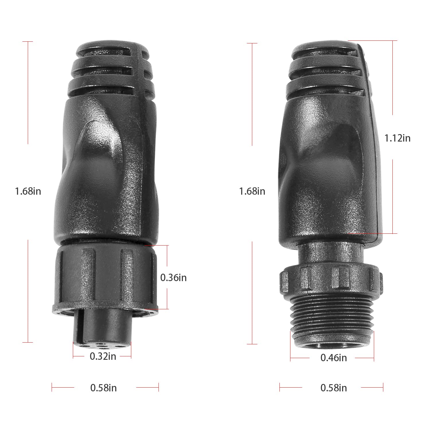 NMEA 2000 (N2k) Network Micro Resistor Terminators, One Male & One Female Terminator Connector Fit for Lowrance Simrad B&G Navico Garmin Networks