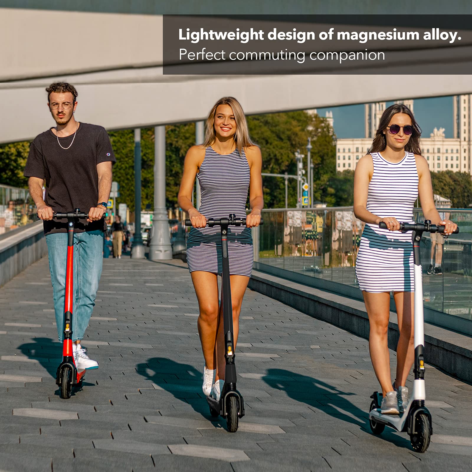 JOYOR A3 Electric Scooter Adults, Top Speed 15.5 Mph & 15.5 Miles Range, 350W Motor, 3 Gears, 8 Inch Solid Tires Portable Commuting Electric Scooter for Adults, Teens, Kids, Max Load 260 LBS