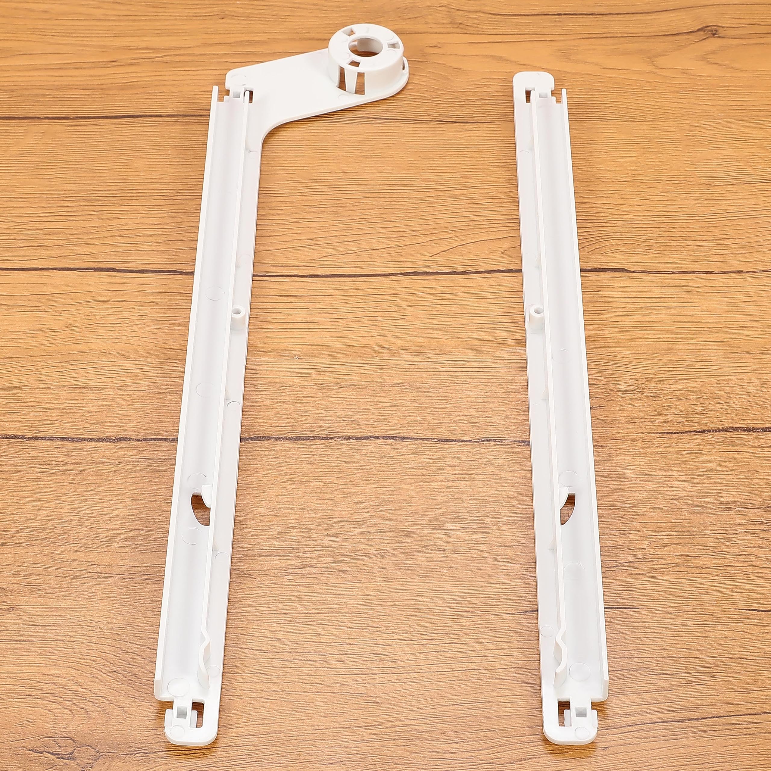 HECASA Refrigerator Slide Rail Sets Compatible with Frigidaire Kenmore Refrigerator Replacement for 240349701 240356501 Side-By-Side Refrigerator Slide Rail White ABS Plastic Meat Pan Hanger