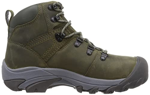 KEEN Men's Pyrenees Mid Height Waterproof Hiking Boots, Dark Olive/Forest Night, 9.5