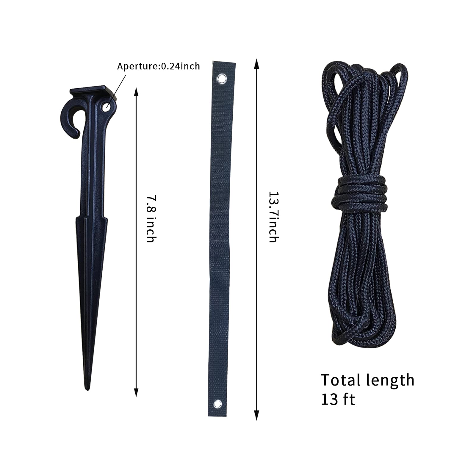 LanM Epoch Tree Staking Kit with Tree Strap ，Include3 Tree Stakes Support 3 Fixed Tree Straps 13ft Strong Rope ,Stree Supports for Leaning Tree Garden Plant Fixed and Outdoor Courtyards Gardening .