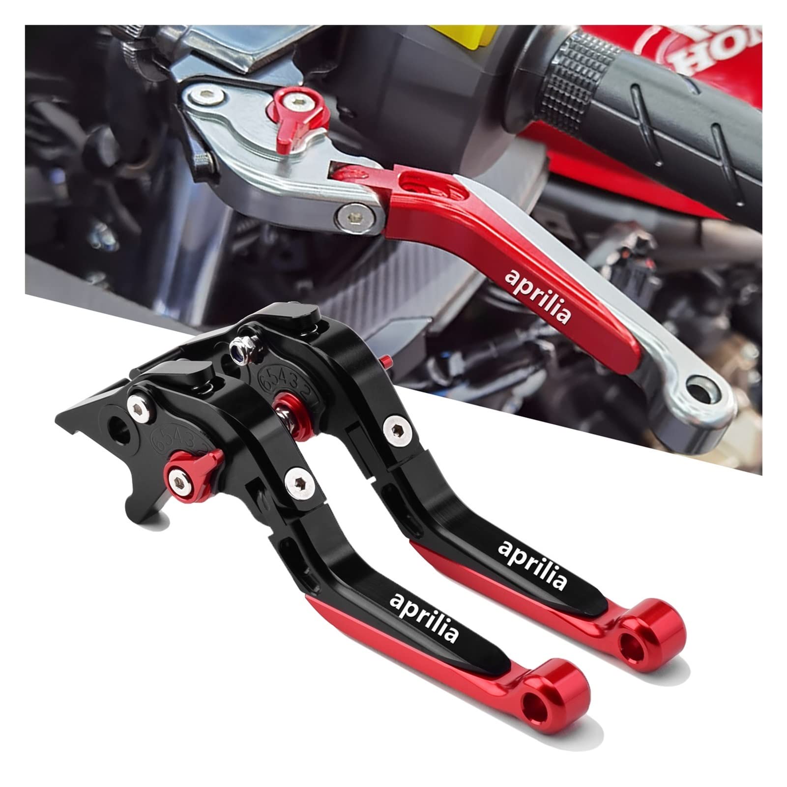 Motorcycle Accessories Adjustable Brakes Clutch Levers Handle for Aprilia RS660 TUONO660 RS Tuono 660 2020 2021 (Color : 24)