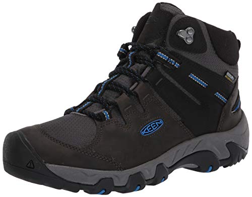 KEEN Men's Steens MID WP Hiking Boot, Black, 8.5