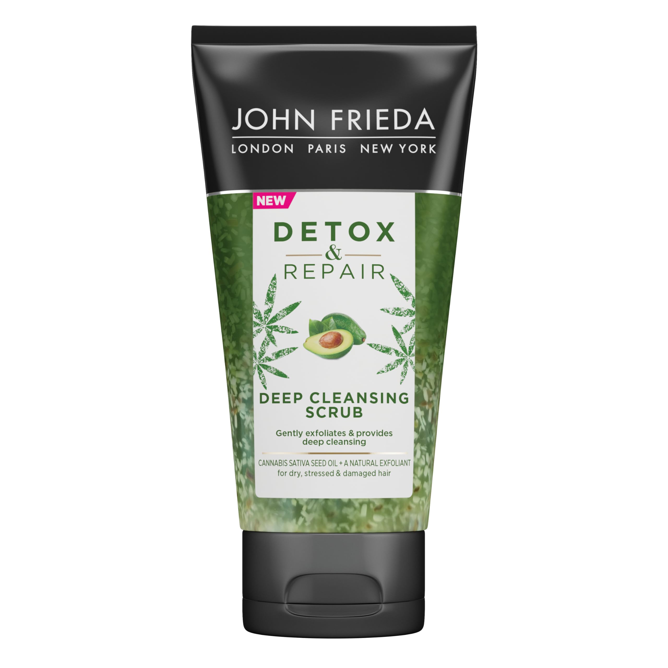John Frieda Detox & Repair Deep Cleansing Scrub 150 ml, Scalp Scrub for Dry Hair, Deep Cleansing and Exfoliating Scalp Scrub
