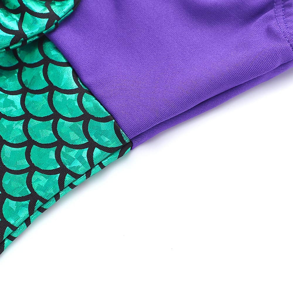 HOZIY Mermaid Leotards for Girls Gymnastics 4t 5t Green Purple Toddlers Bodysuits Dance Wear