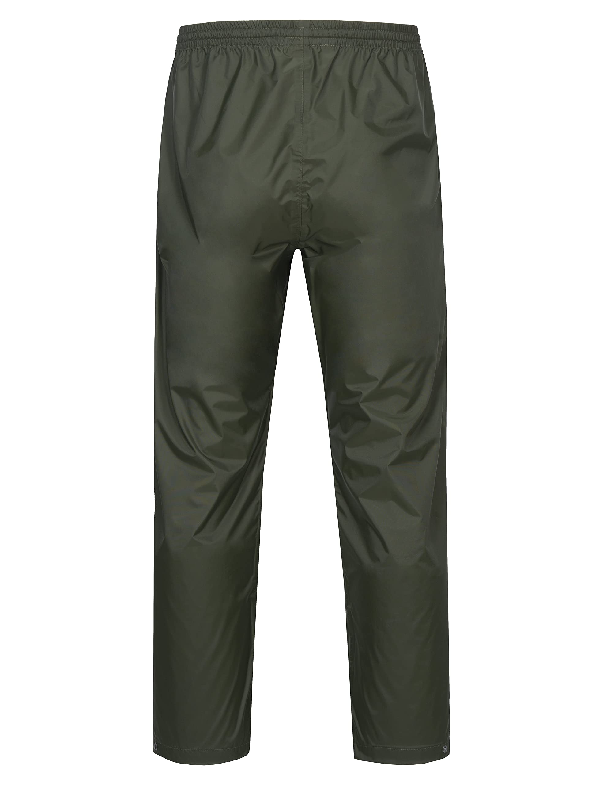 Mapamyumco Men's Rain Pants Hiking Pants Windproof Breathable Rain Over Pants Black XXL