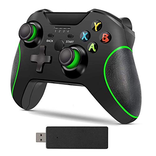 JINHOABF Wireless Controller for Xbox One,2.4GHZ Gamepad Controller Compatible with Xbox One/One S/One X/One Series X/S/Elite/PC Windows 7/8/10,with Built-in Dual Vibration (Black)