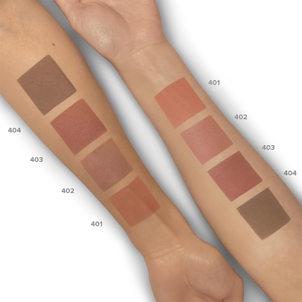 Lamel Blush Cheek Taupe Color Mini - Natural, Lightweight, Smooth, Blendable Powder - Enhances & Defines Shapes & Features - Shading & Contouring - 4 Universal Shades - β 404 (Taupe) - 3.8g / 0.13 oz