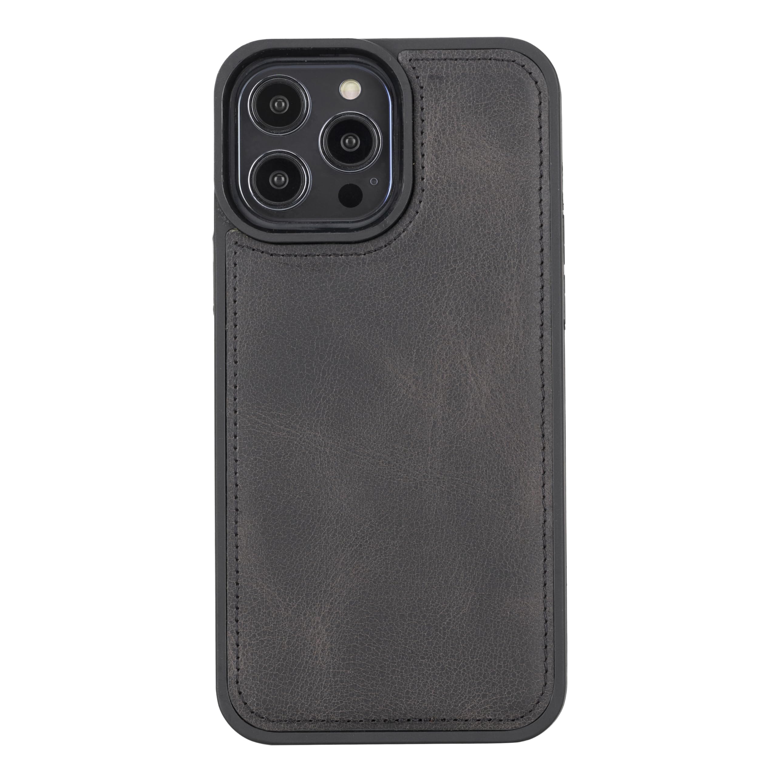 HARDISTON Genuine Leather Handmade Wallet Case Compatible with iPhone 14 Pro Max - MagSafe Compatible - Detachable Magnetic Flip Cover with Card Holders - Horizontal Kickstand (Amber)