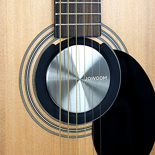 JOWOOM ReBalance Pro Acoustic Guitar Humidifier, Multi Purpose Stylish Stainless Feedback Suppressor and Moisture Sealing with High Density Sponge, Fits 99 To 102mm Soundhole (Silver)